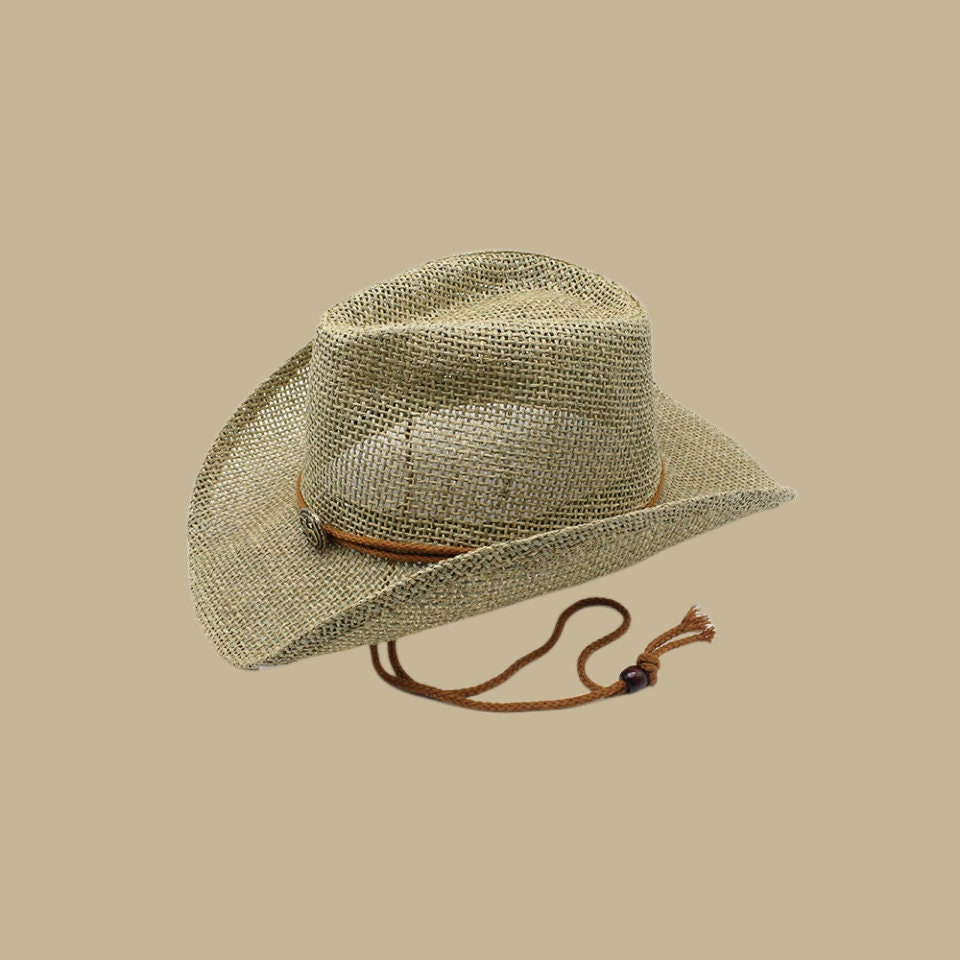 Straw Hat for Men Sun Hats Straw Cowboy Hat Straw Beach - Etsy