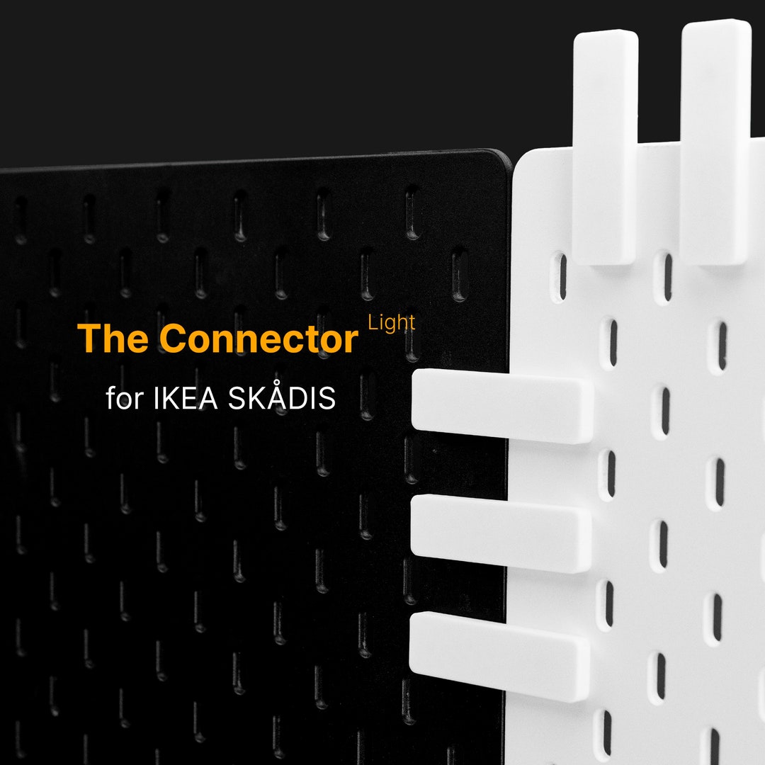 The Connector (light) - Connector for IKEA SKÅDIS Pegboard - Etsy