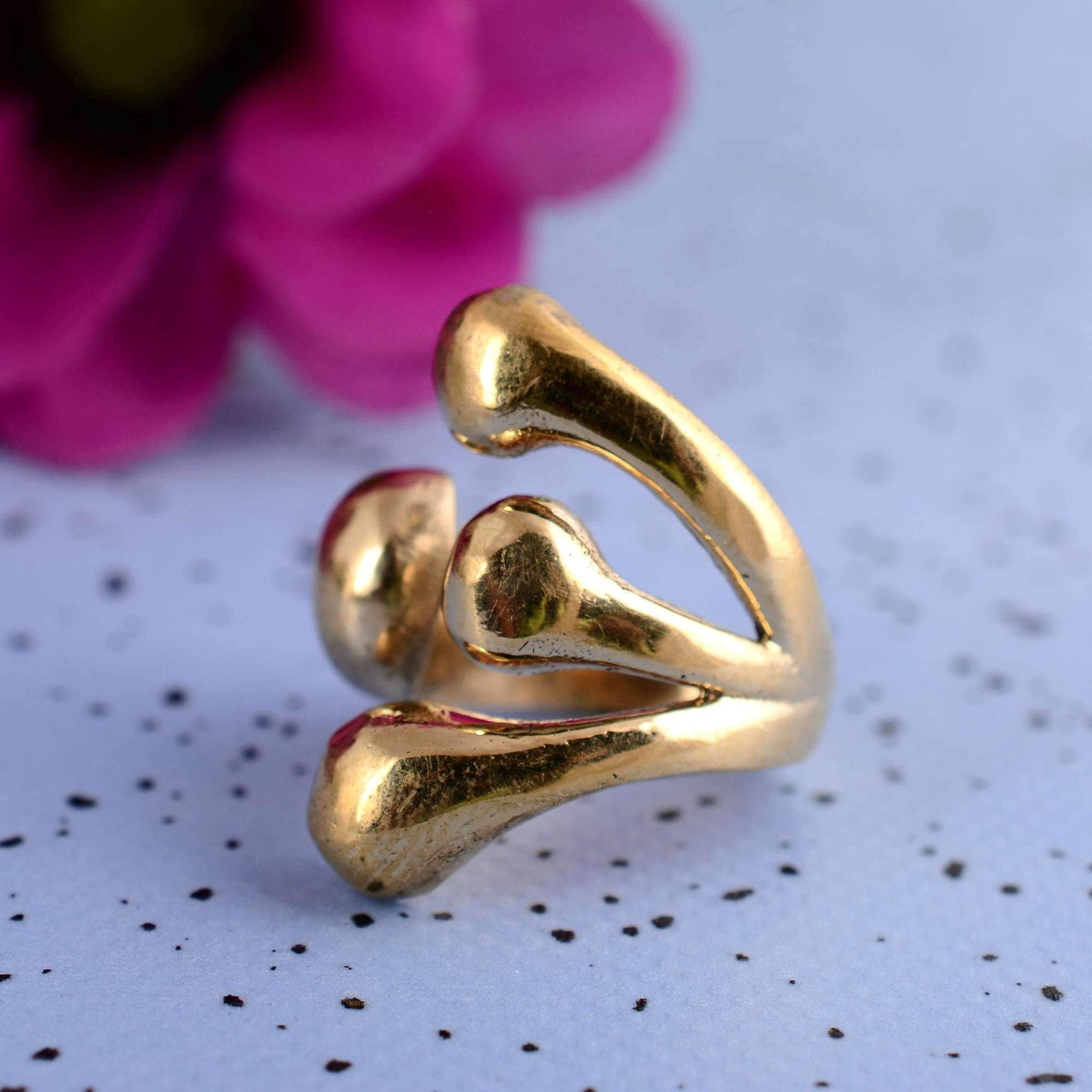 Gold Ball Ring, Bubbles Ring, Unusual Ring, Geometric Ring, Statement Ring, Modern Ring, Big ...