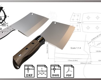 Knife Template, Pdf, Dxf, Dwg, Step - Etsy