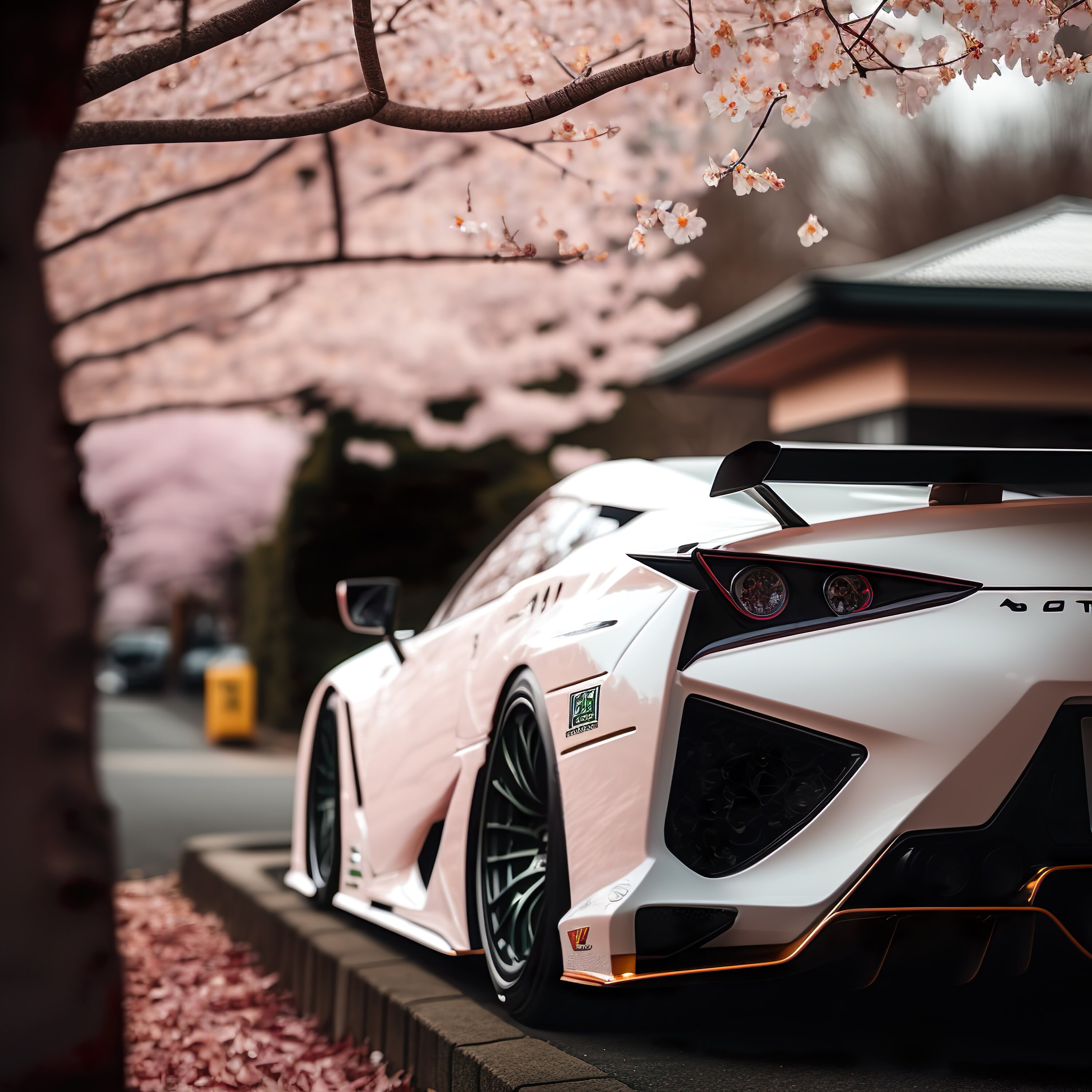 Lexus LFA Beside Sakura Tree - Digital Art - Etsy