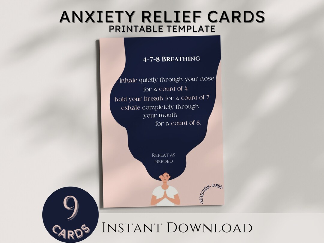 Anxiety Relief Card Printable Affirmation Card Therapy Card Self Care ...