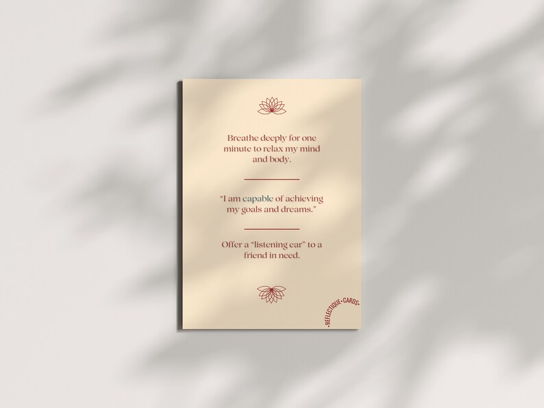 Affirmation Card Printable Routine Card Empathy Card Positive ...