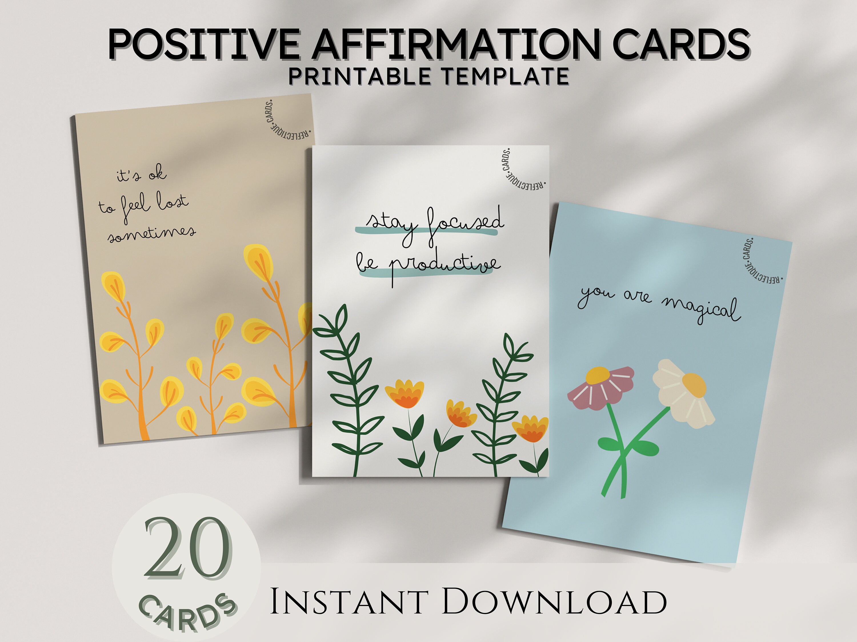Affirmation Card Printable Template You Are Affirmation Card ...