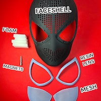 Deadpool Halfshell Costume Cosplay Mask With Screen Printed Fabric and ...
