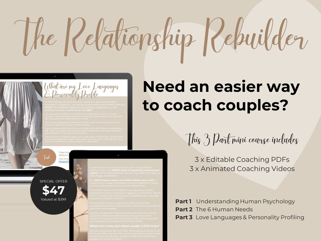 The Relationship Rebuilder (mindset Mini Course for Couples) - Etsy