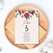 Colorful Mexican Wedding Table Numbers, Fiesta Talavera Tile Floral ...