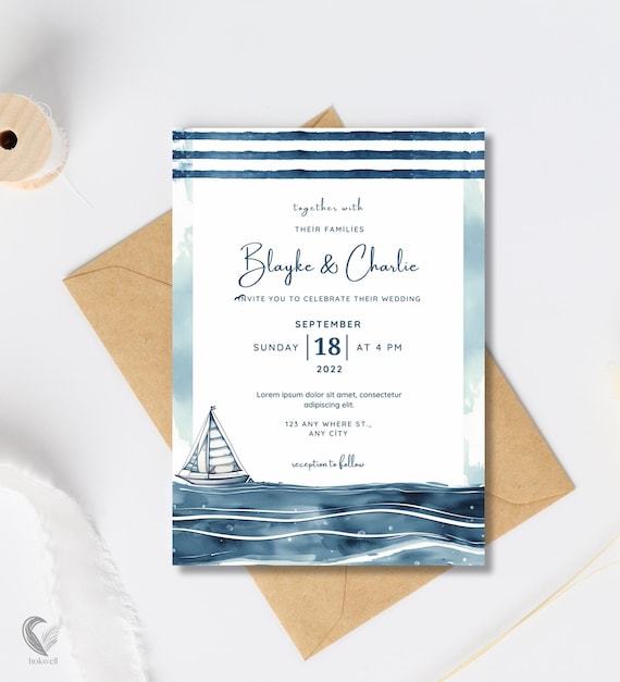 Ocean Waves Wedding Invitations