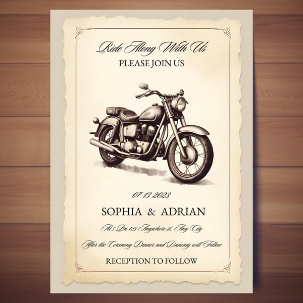 Motorcycle Wedding - Etsy