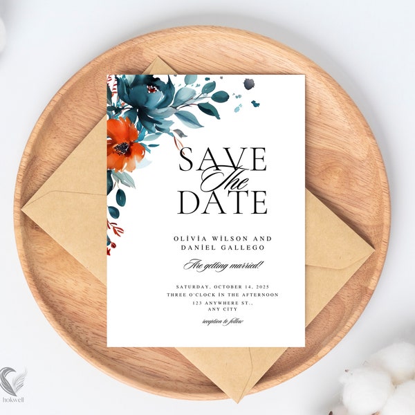 Editable Talavera Tile Wedding Invite Vibrant Mexican Floral Instant ...