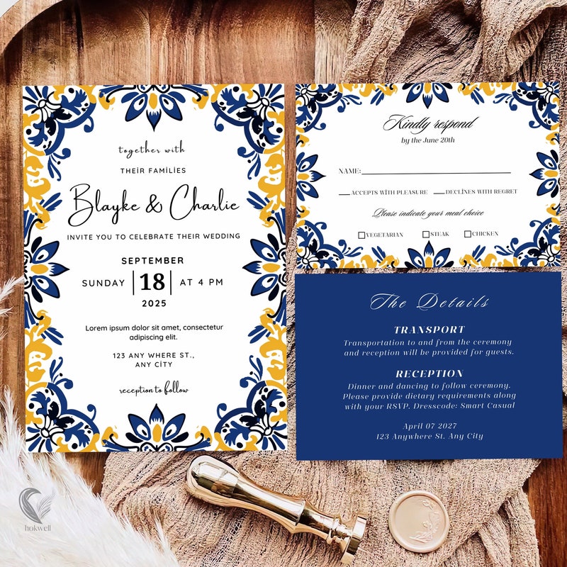 Blue Yellow Wedding - Etsy