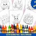 Easter Coloring Book With Eggs and Bunnies, Easter Coloring Pages for ...