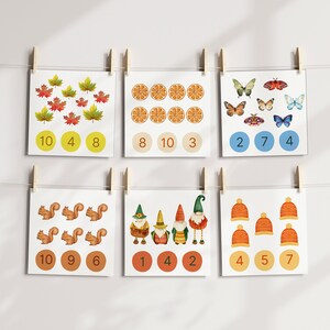 10 Number Flash Cards •count and Clip • Number Cards 1-10 •montessori ...
