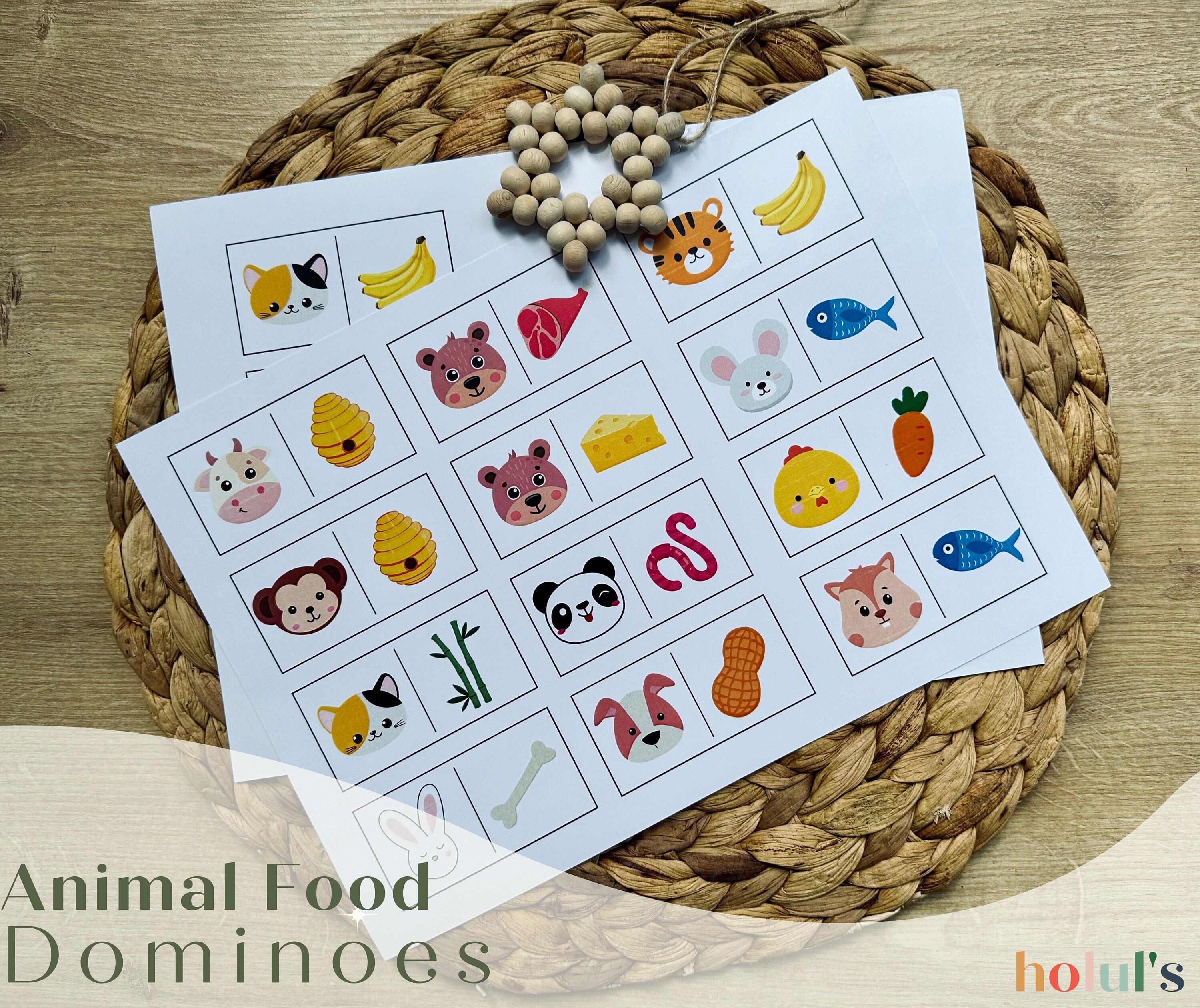 Animal Food Dominoes • Printable Kids Activities • Planning Organizing ...