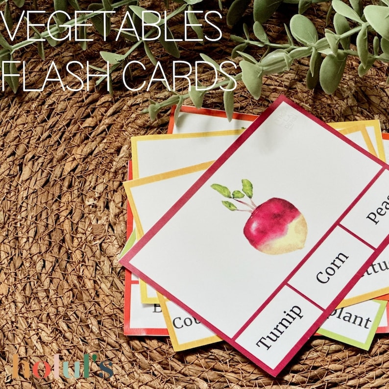 30 Matching Vegetables Flash Cards • Educational Game • Memory Game ...