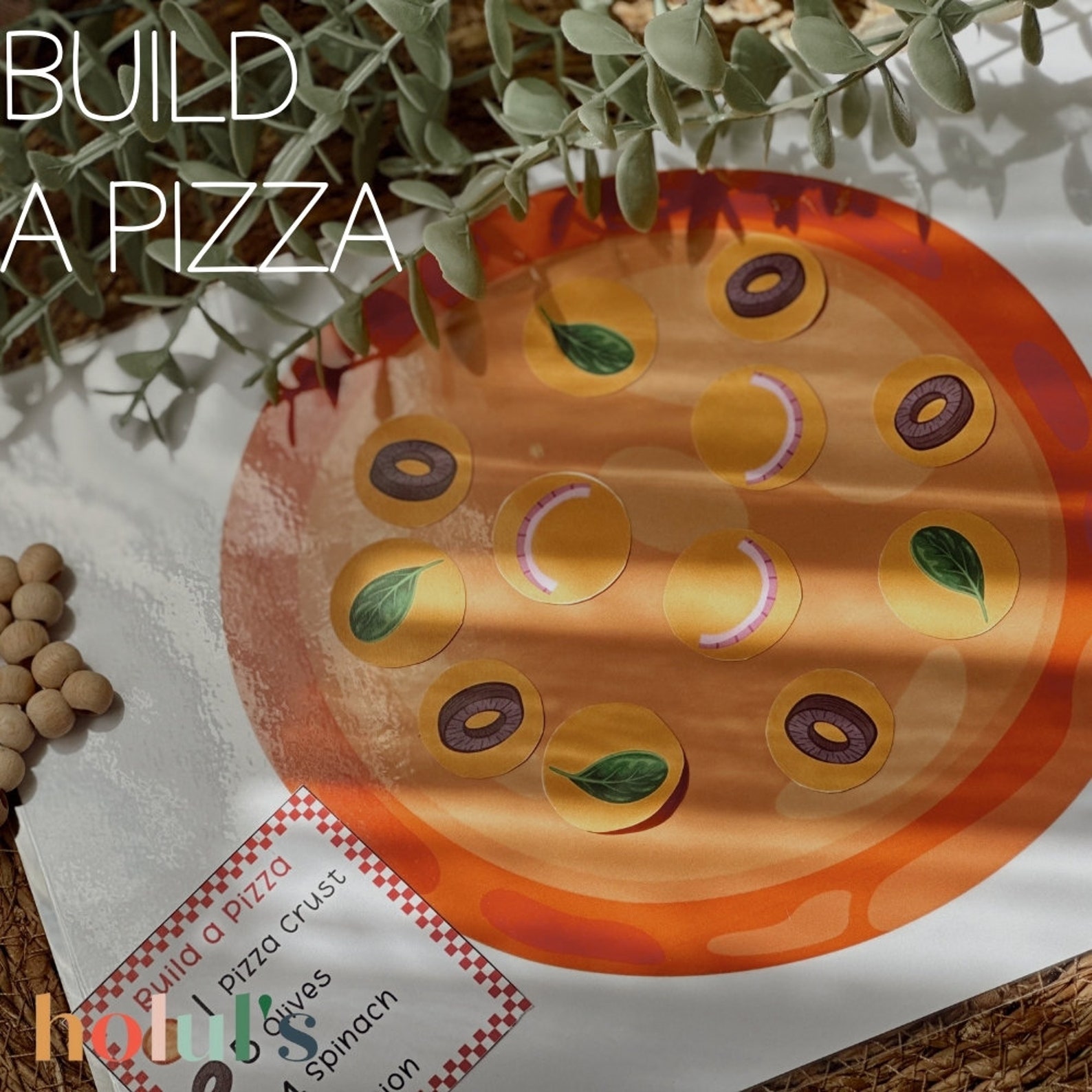 Build A Pizza • Pizza Counting Worksheet • Build A Pizza Playset ...