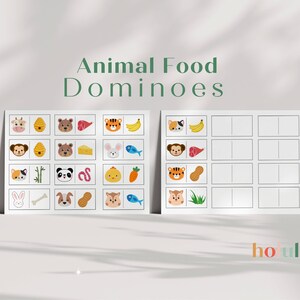 Animal Food Dominoes • Printable Kids Activities • Planning Organizing ...