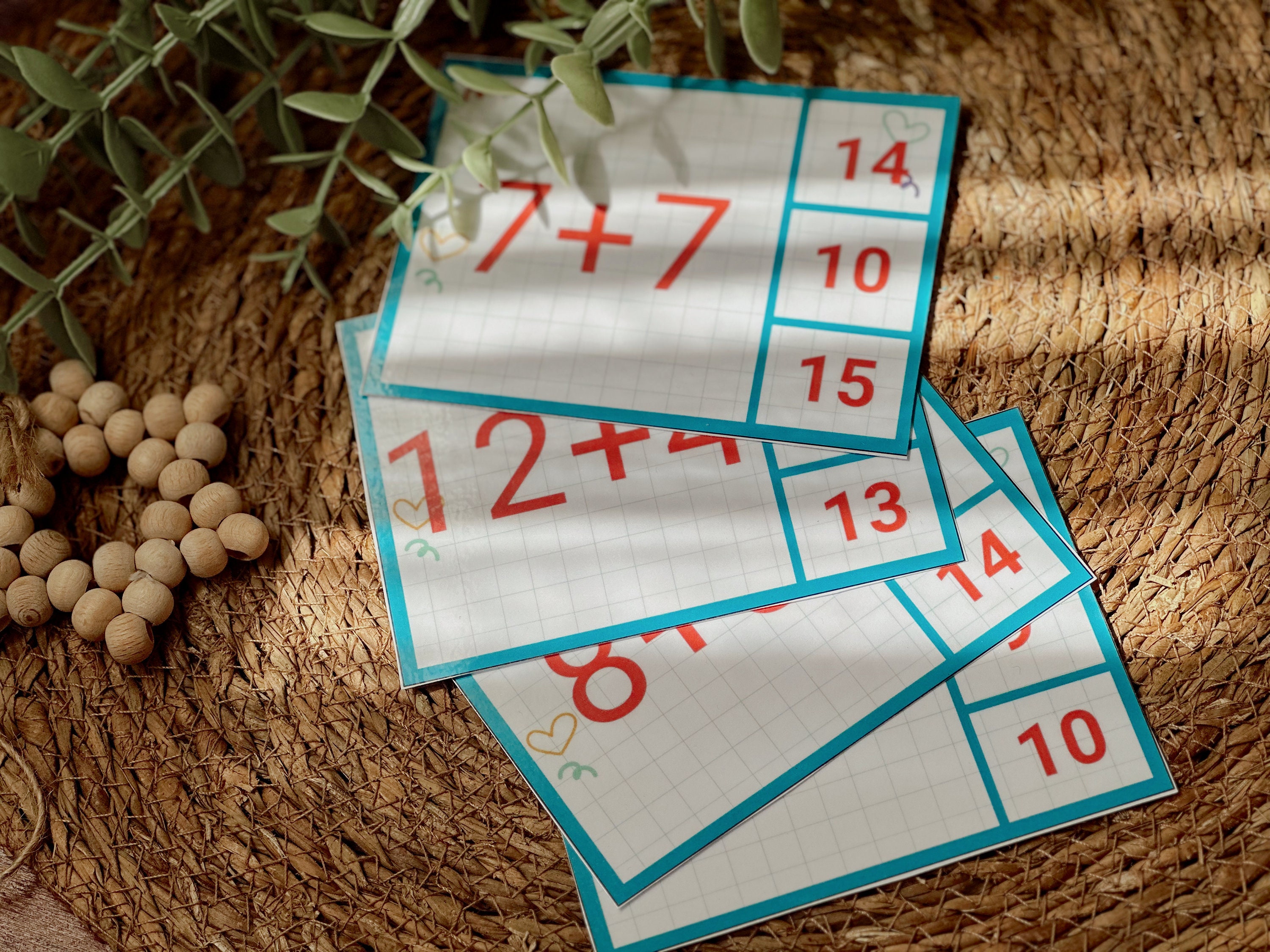 Math Printable Cards •kindergarten Math • First Grade Math • Addition ...