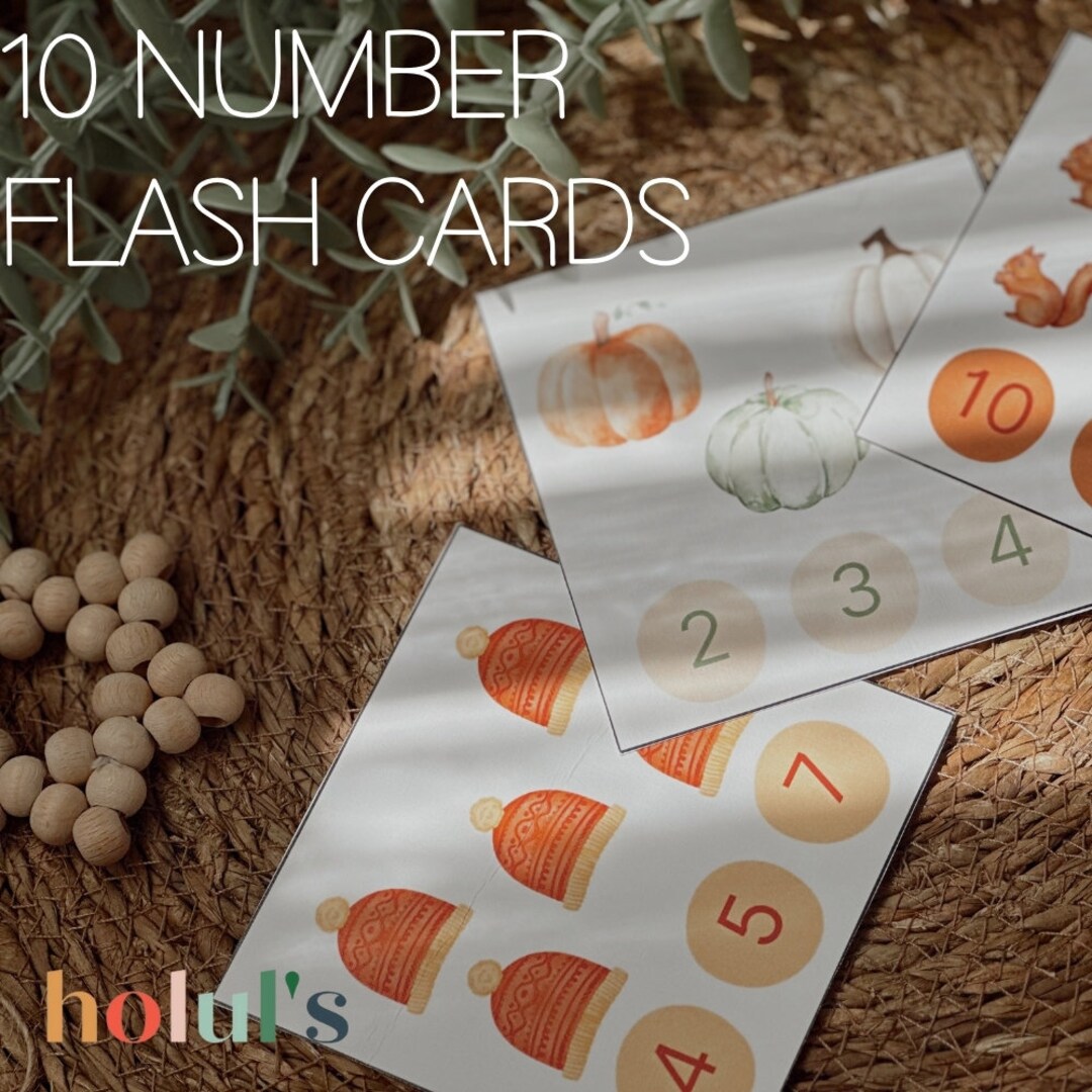 10 Number Flash Cards •count and Clip • Number Cards 1-10 •montessori ...