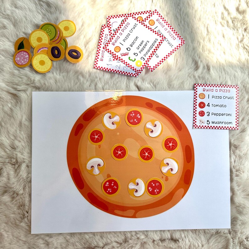 Build A Pizza • Pizza Counting Worksheet • Build A Pizza Playset ...