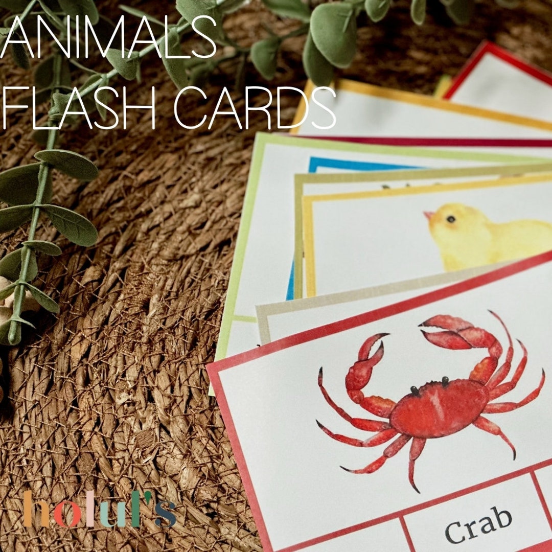 30 Matching Animals Flash Cards • Printable Game for Preschoolers ...