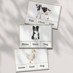 30 Matching Animals Flash Cards • Printable Game for Preschoolers ...