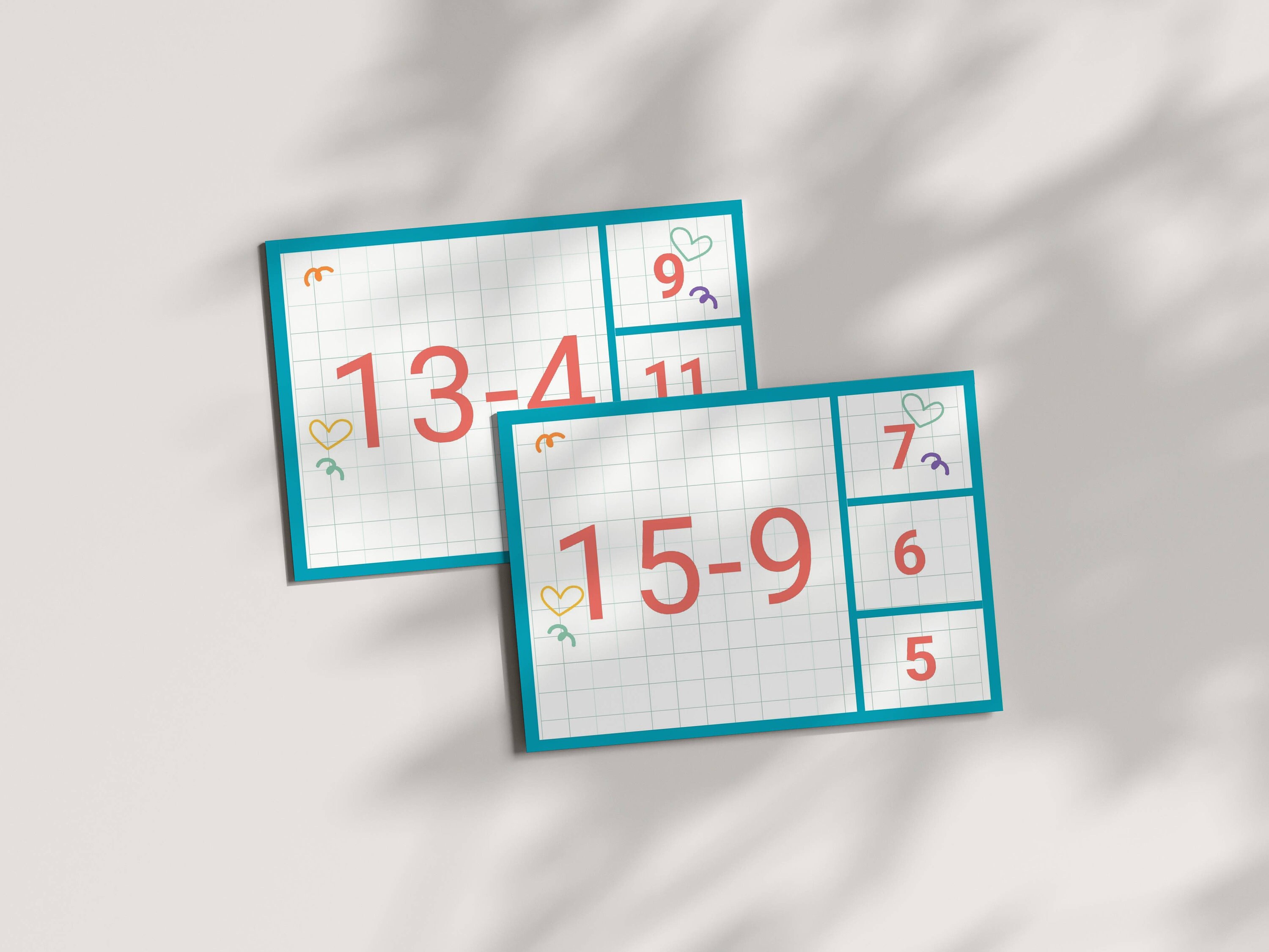 Math Printable Cards •kindergarten Math • First Grade Math • Addition ...