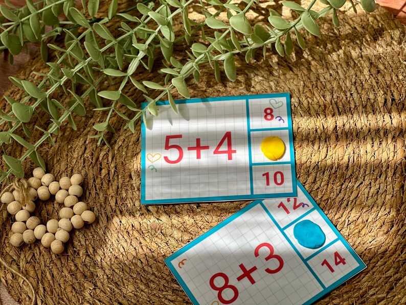 Math Printable Cards •kindergarten Math • First Grade Math • Addition ...