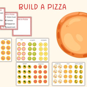 Build A Pizza • Pizza Counting Worksheet • Build A Pizza Playset ...