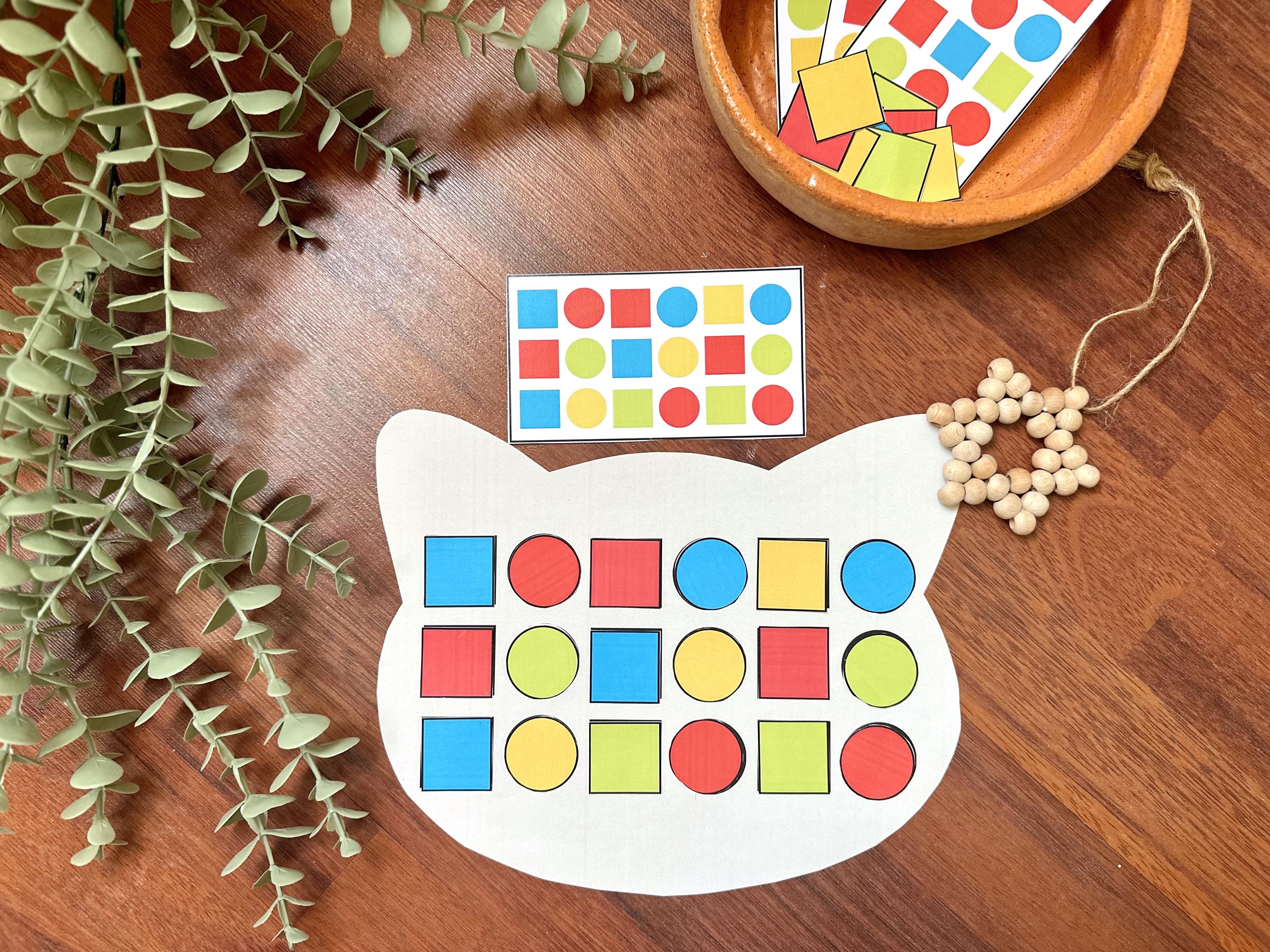 Shape Pattern Activity • Pattern Strips • Shape Matching Game ...