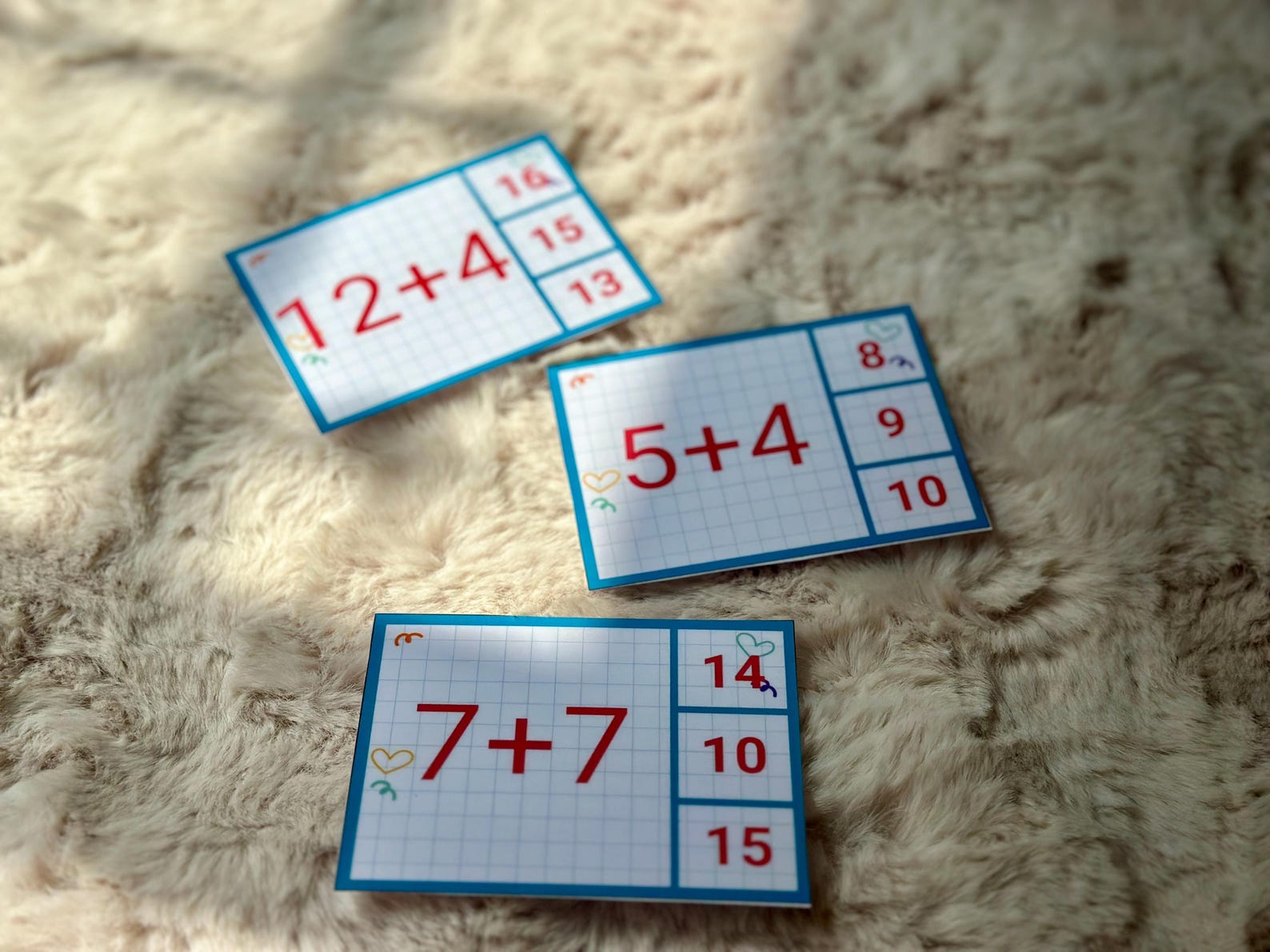 Math Printable Cards •kindergarten Math • First Grade Math • Addition ...