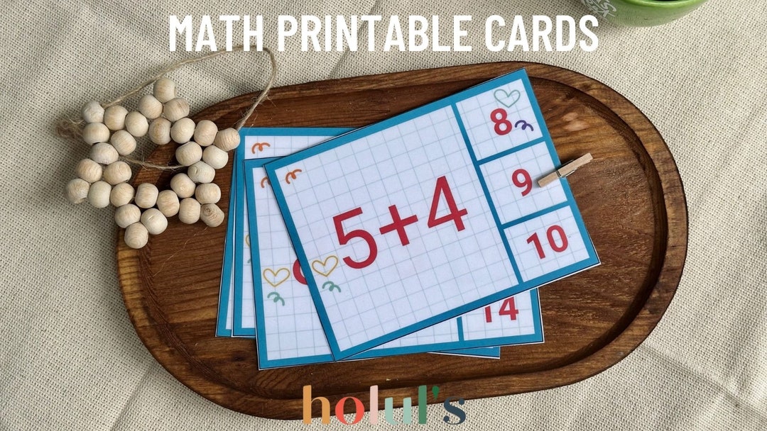 Tarjetas imprimibles de matemáticas Matemáticas de jardín de infantes ...