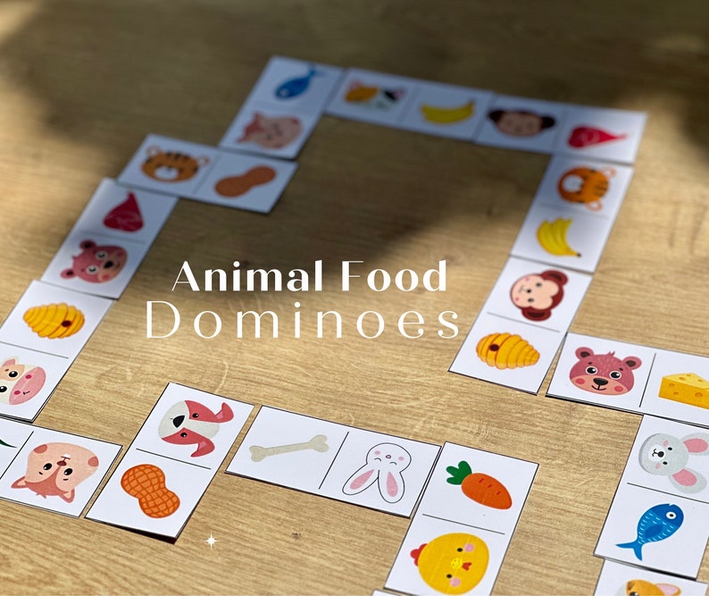 Animal Food Dominoes • Printable Kids Activities • Planning Organizing ...
