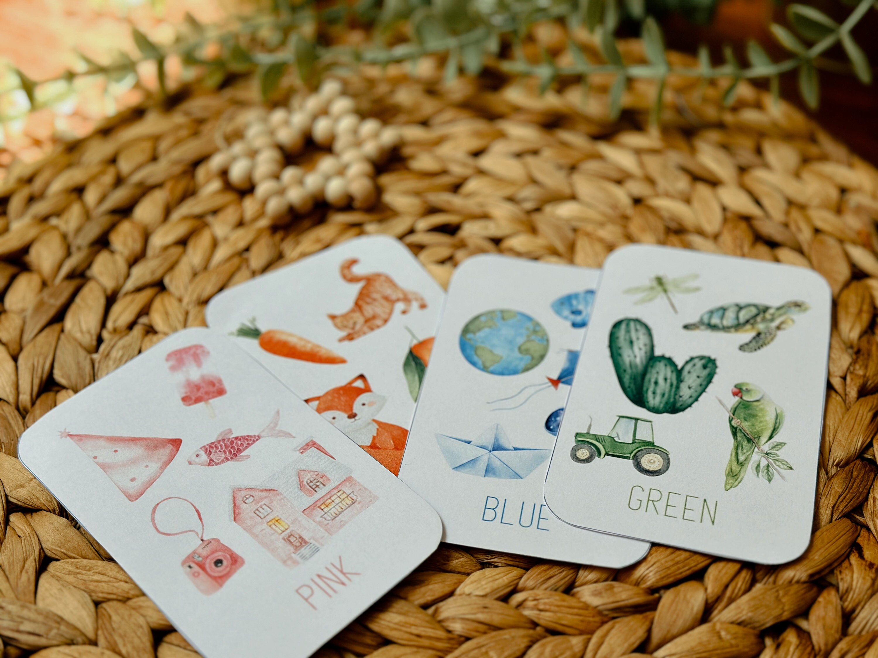11 Children’s Nature Colour Flashcards Printable • Kids Colour Cards ...