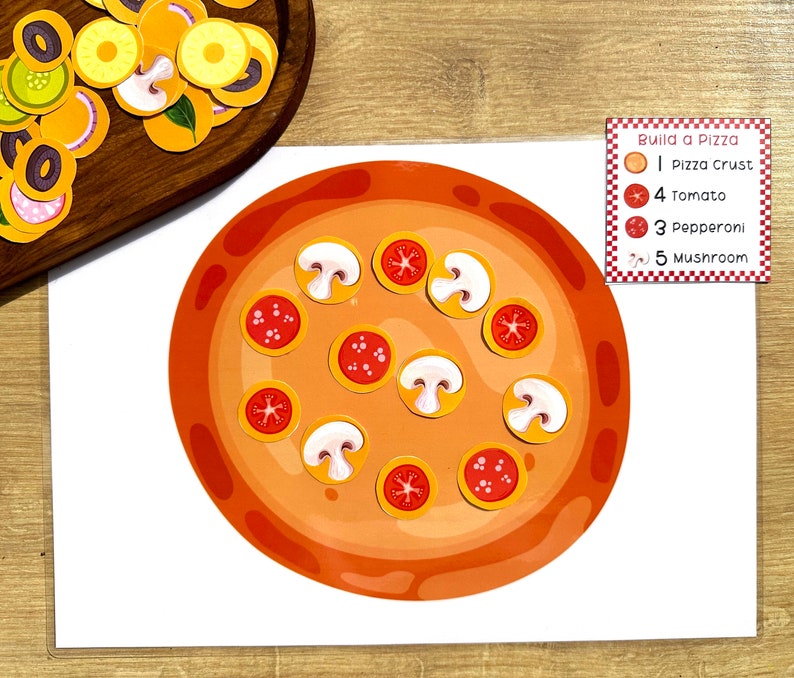 Build A Pizza • Pizza Counting Worksheet • Build A Pizza Playset ...