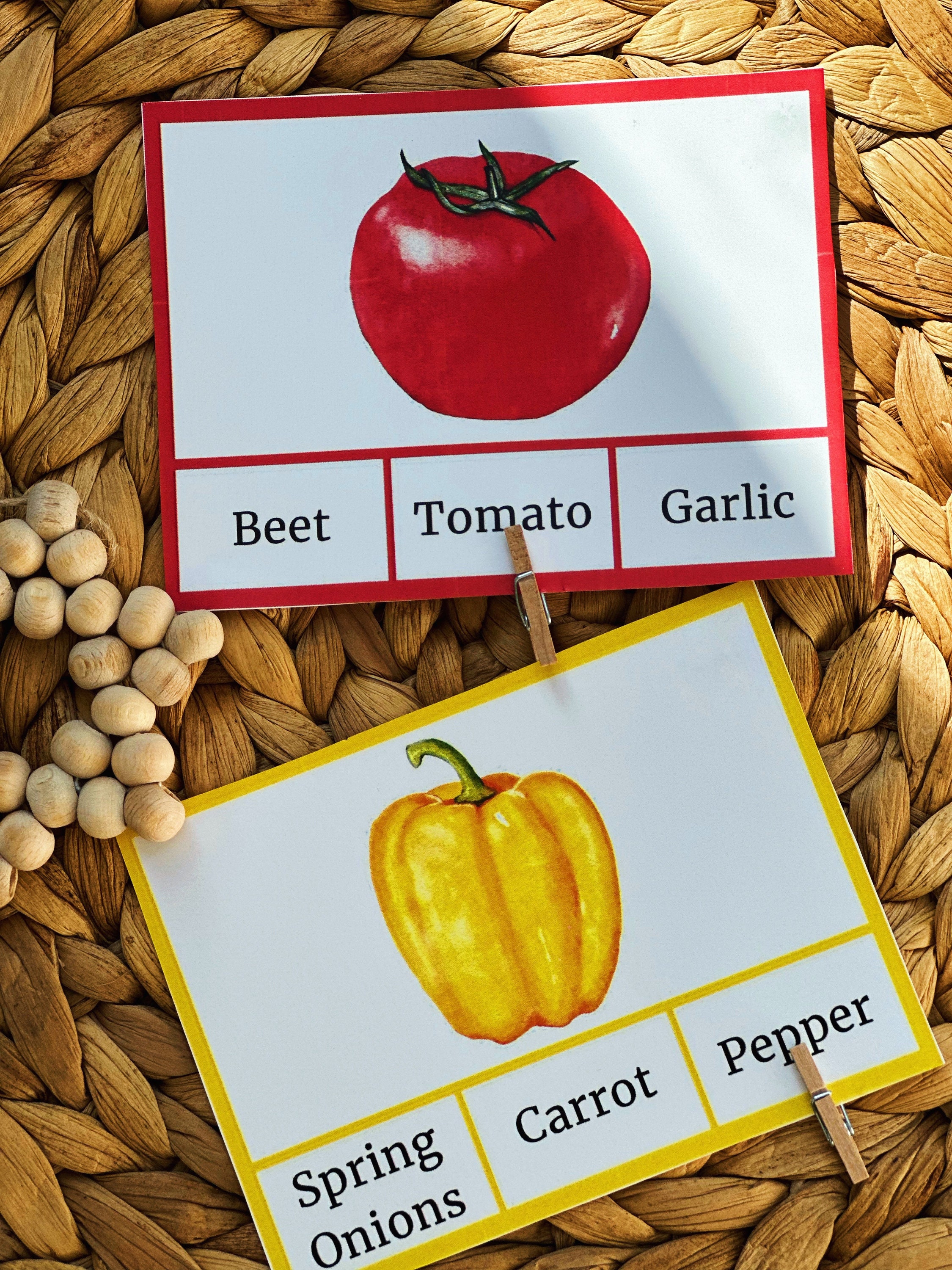 Matching Vegetables Flash Cards Educational Game Memory - Etsy