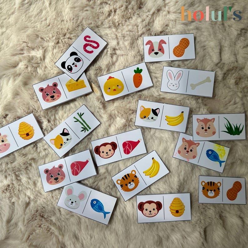 Animal Food Dominoes • Printable Kids Activities • Planning Organizing ...