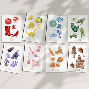 11 Children’s Nature Colour Flashcards Printable • Kids Colour Cards ...