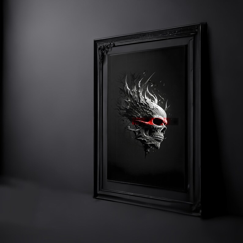 Skull Shattering Abstract Art Digital Print High Quality, Multiple ...