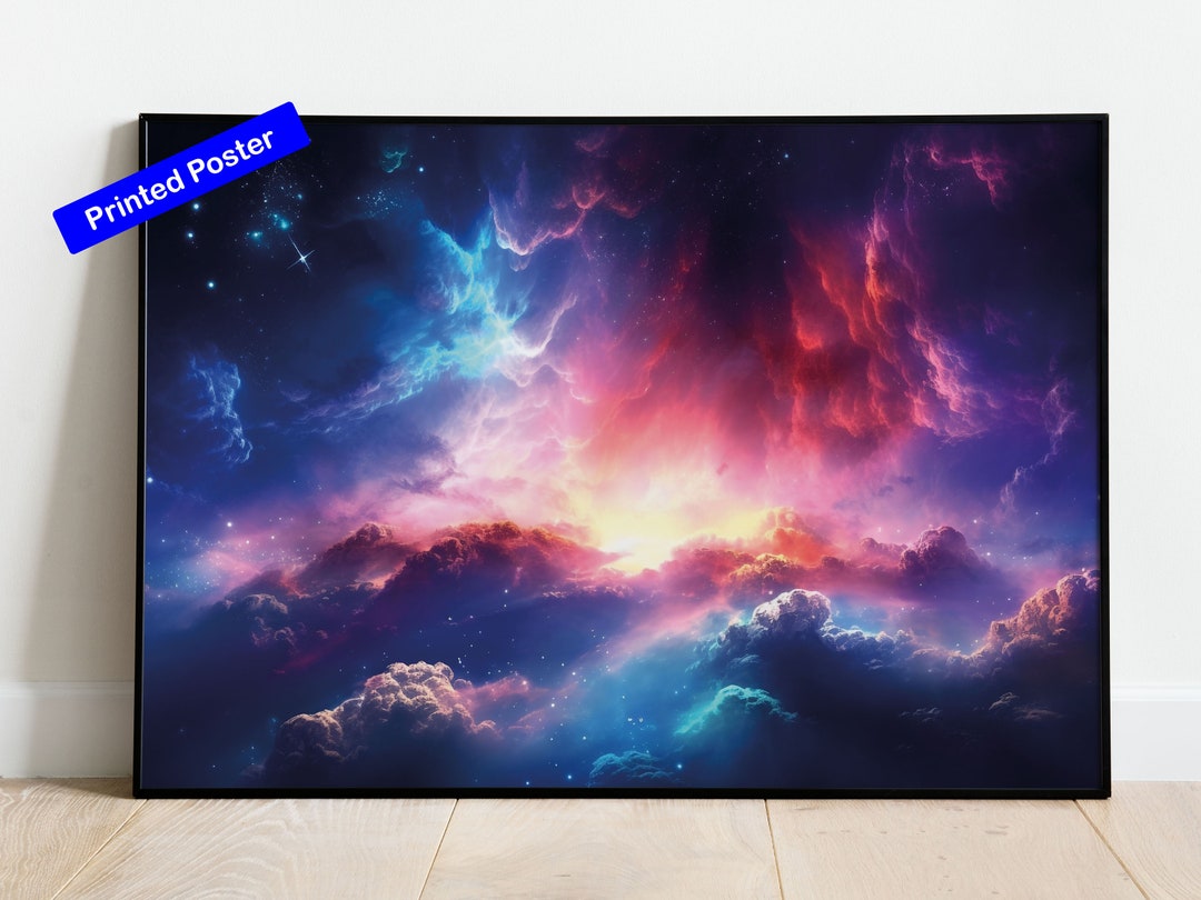 Colorful Space Nebulae Poster | Eco-friendly Fsc-certified Print ...