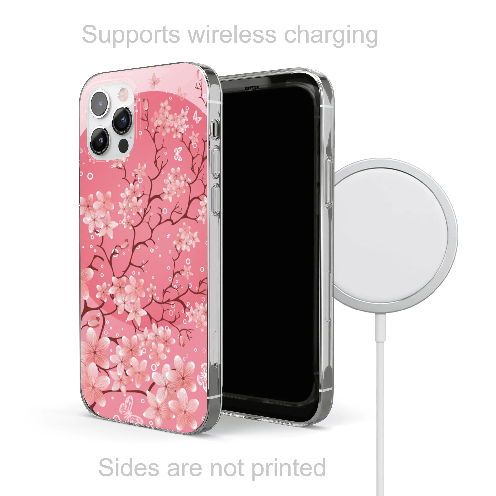 Sakura Phone Case Cherry Blossom Cover for iPhone 15 14 13 12 Pro 11 XR ...