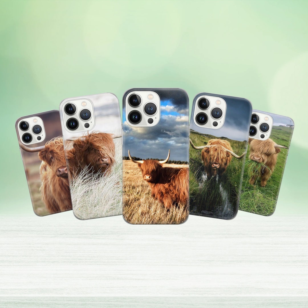 Highland Cow Phone Case Highland Cattle for iPhone 15 14 13 12 Pro 11 ...