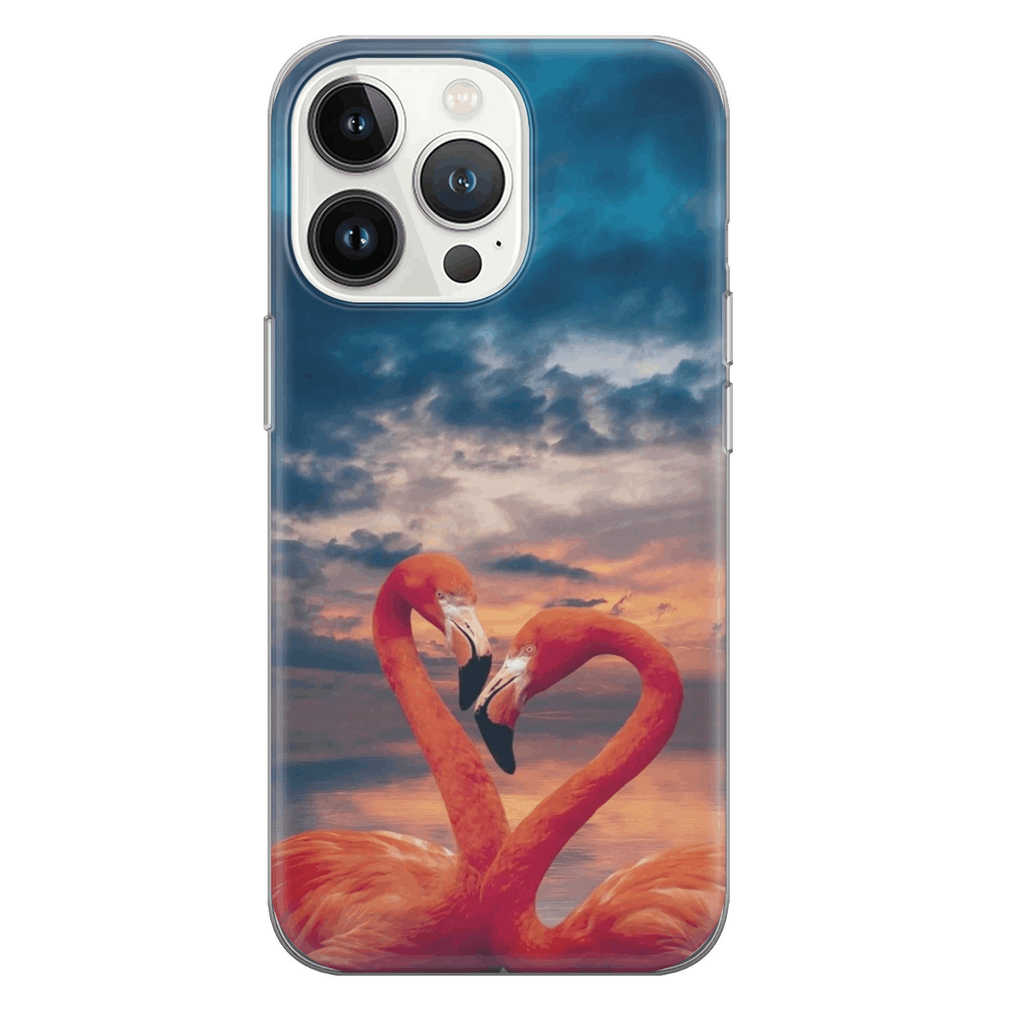 Flamingo Art Phone Case Pink Flamingo Cover for iPhone 15 14 13 12 Pro ...