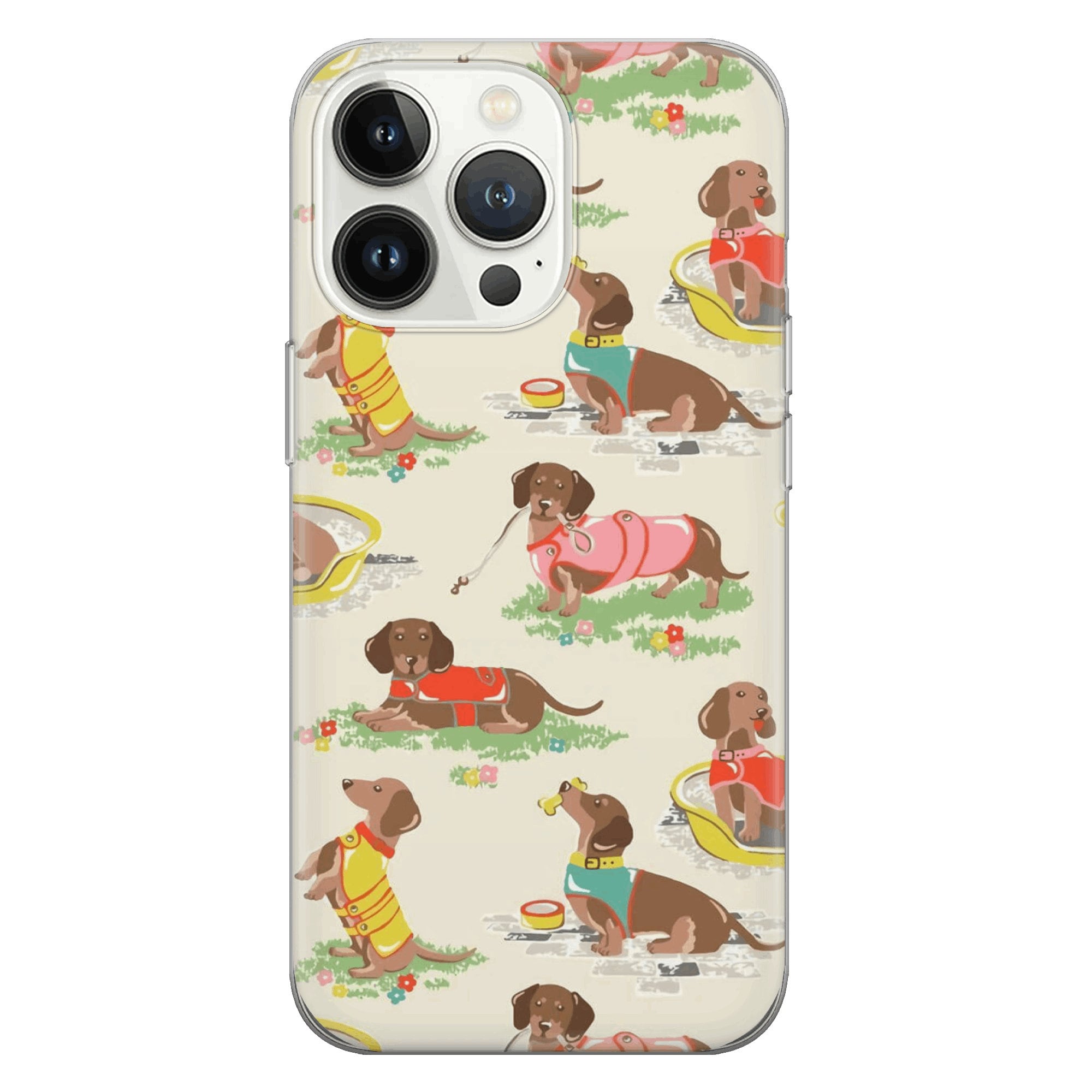 Sausage Dog Phone Case Dachshund Cover for iPhone 15 14 13 12 Pro 11 XR ...