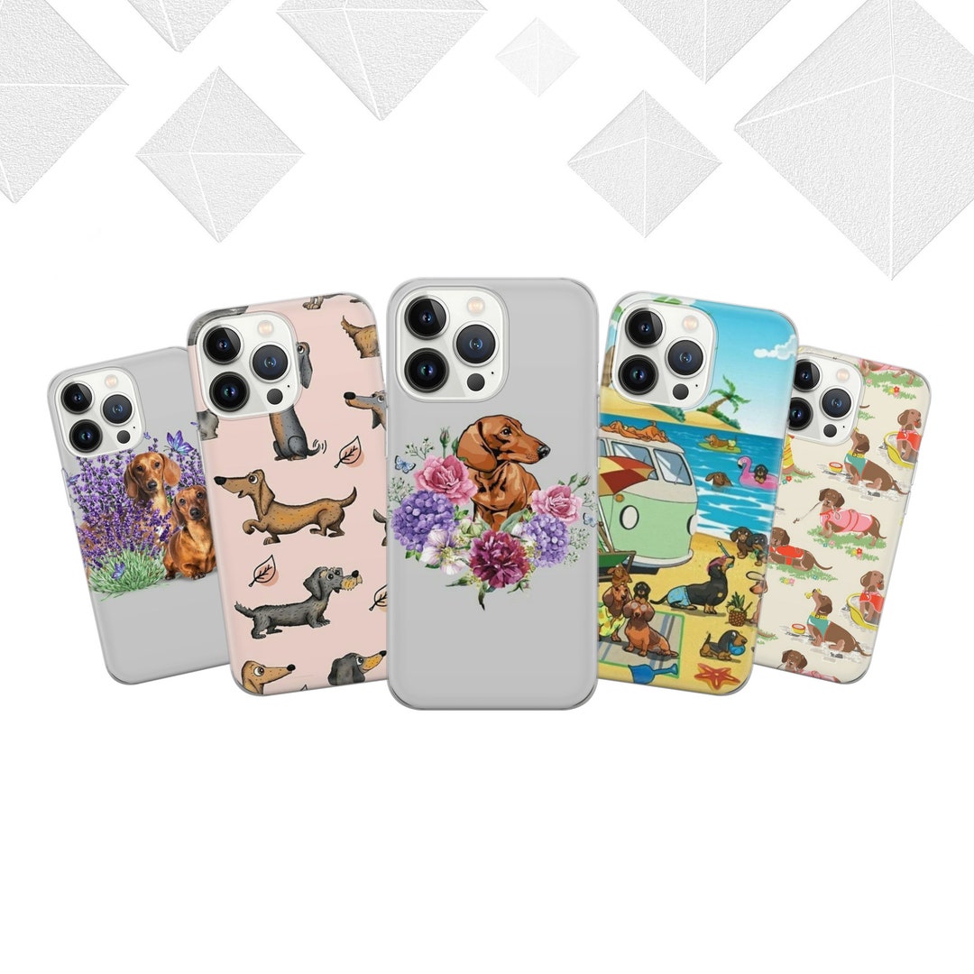 Sausage Dog Phone Case Dachshund Cover for iPhone 15 14 13 12 Pro 11 XR ...