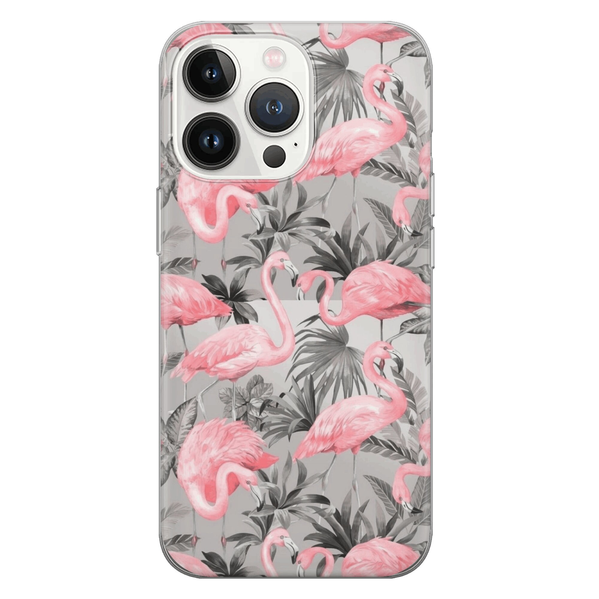 Flamingo Art Phone Case Pink Flamingo Cover for iPhone 15 14 13 12 Pro ...