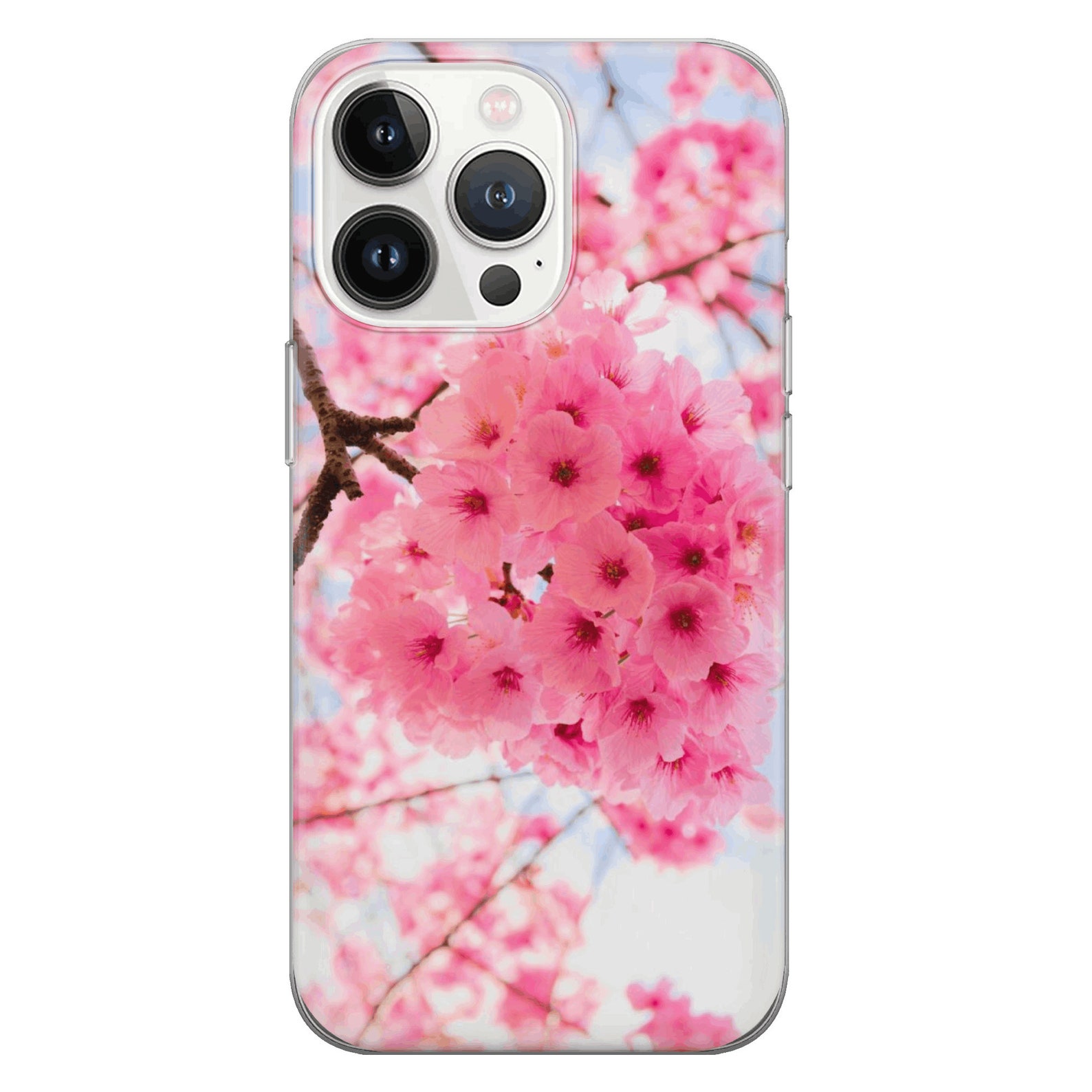 Sakura Phone Case Cherry Blossom Cover for iPhone 15 14 13 12 Pro 11 XR ...