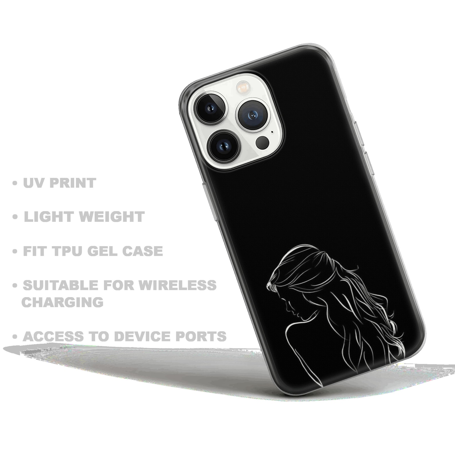 One Line Art Phone Case Lineart Minimal Cover for iPhone 15 14 13 12 ...