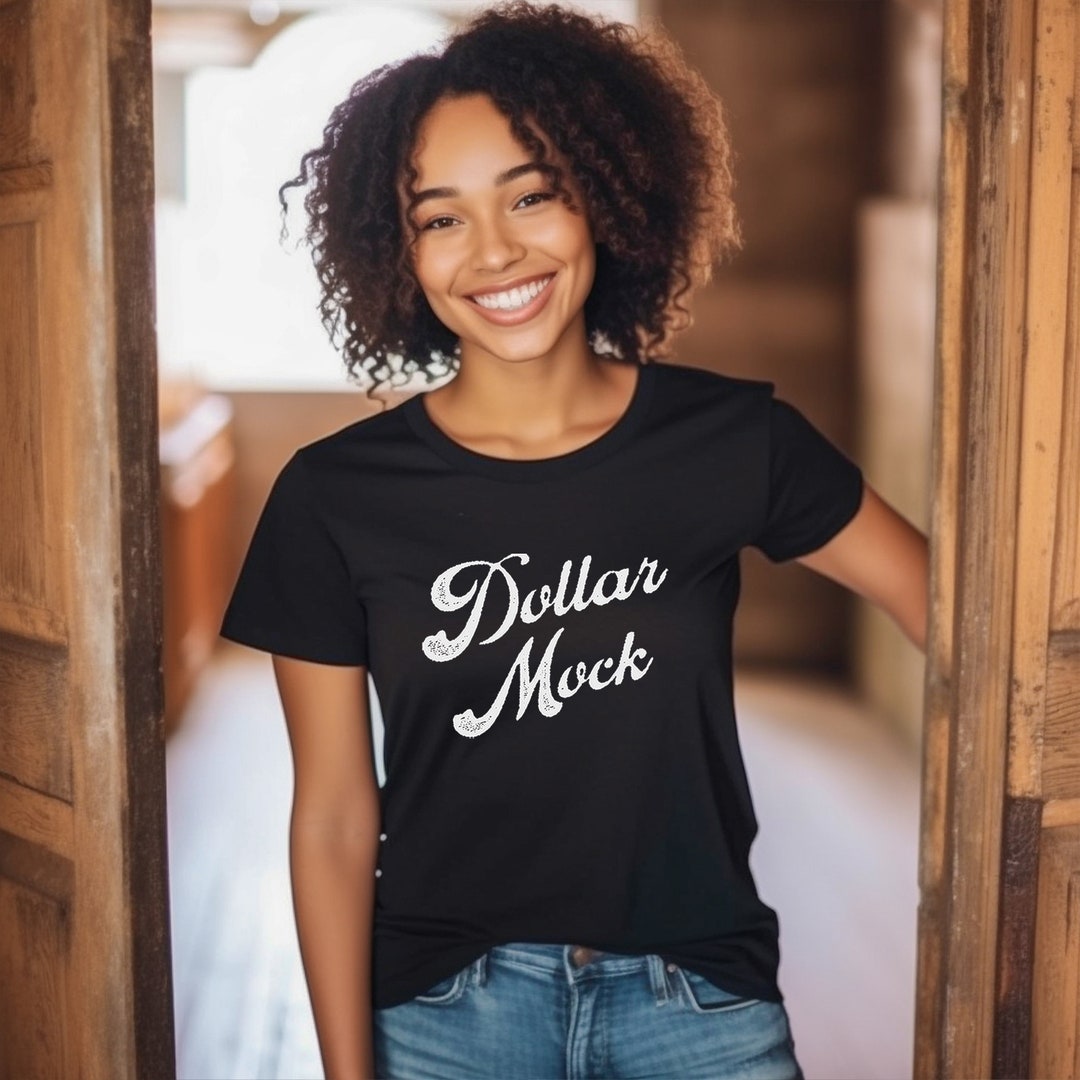 Gildan 64000 Black Mockup T-shirt Mockup Female T-shirt Mockup Womens ...