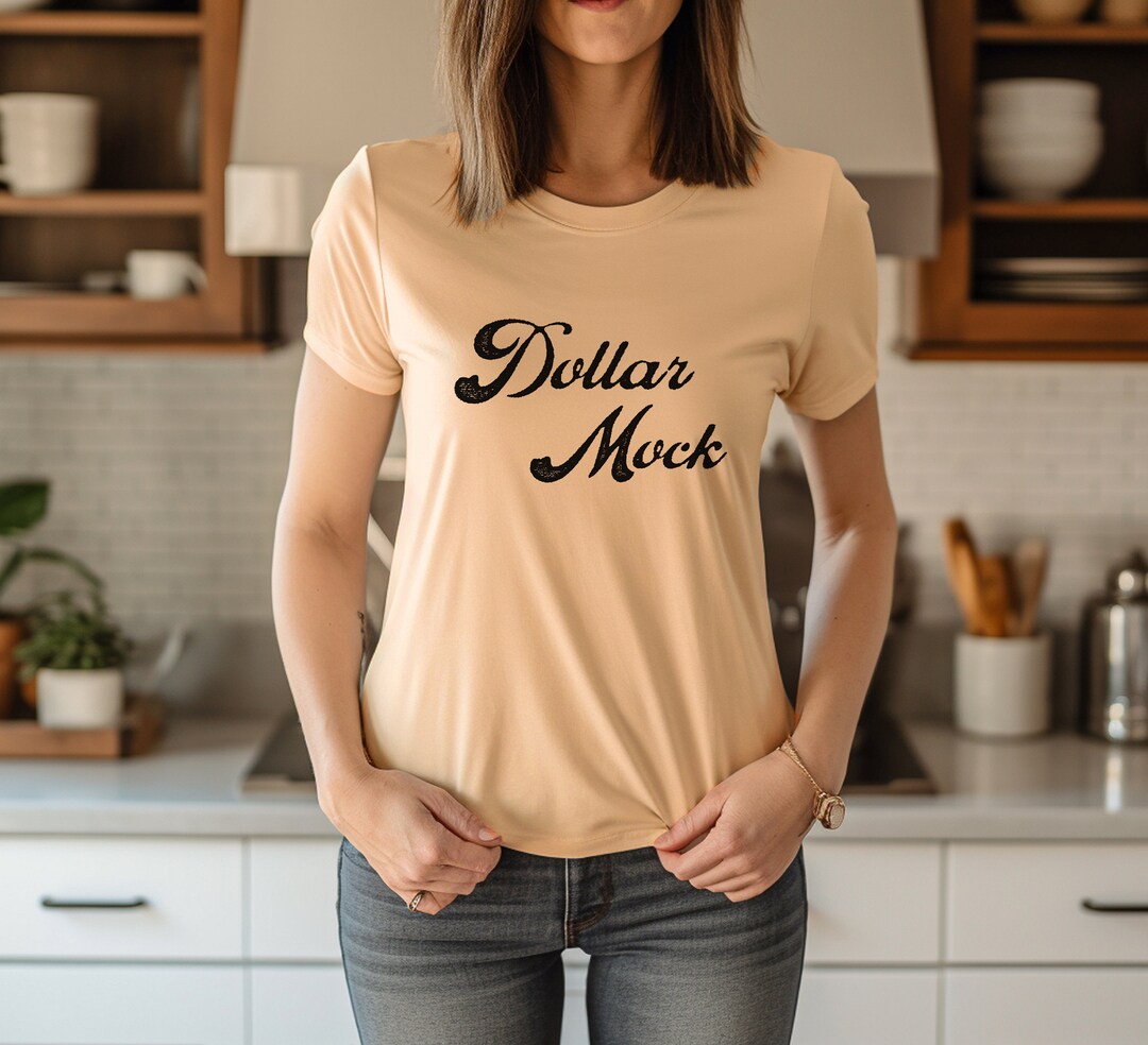 Soft Cream Bella Canvas 3001 Mockup Tshirt Mockup Soft Cream Model ...